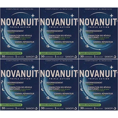 Novanuit Sommeil Triple action - Comprimés Sans Dioxide de Titane - 6 ...